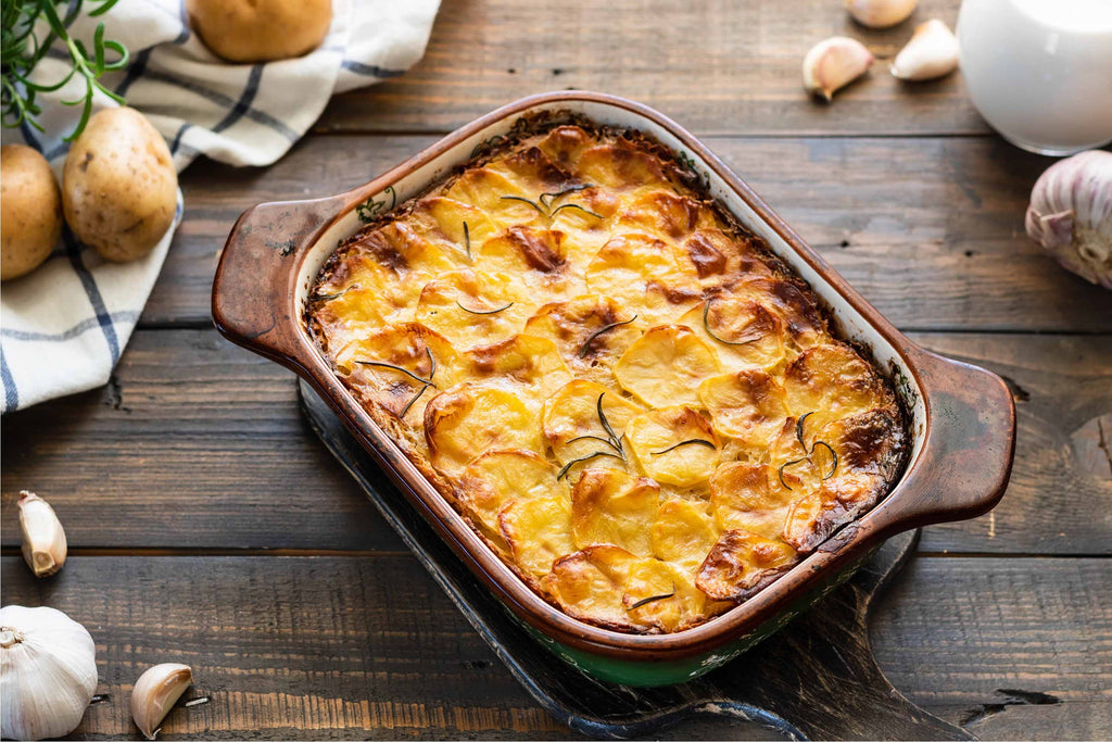 Diced Beef and Beer Casserole with Crispy Potato Topping – Maranoa Beef